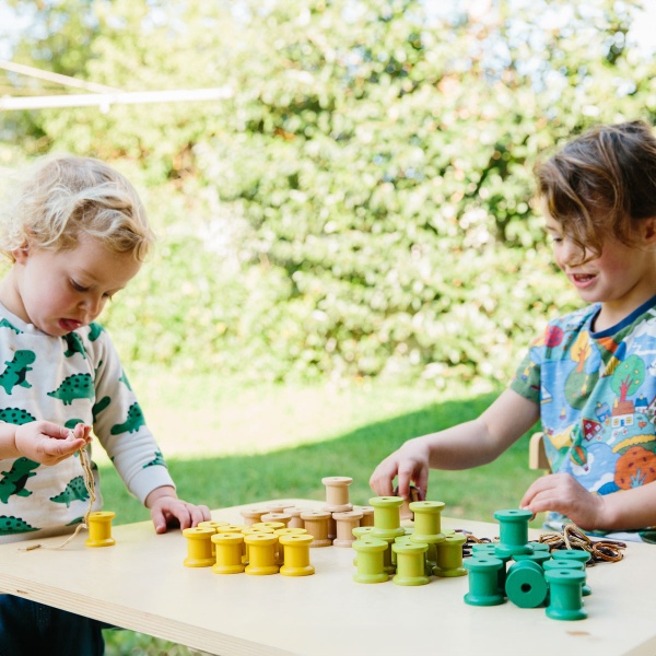 Wooden Threading Cotton Reels - The Freckled Frog, Redtoys, Popular ...